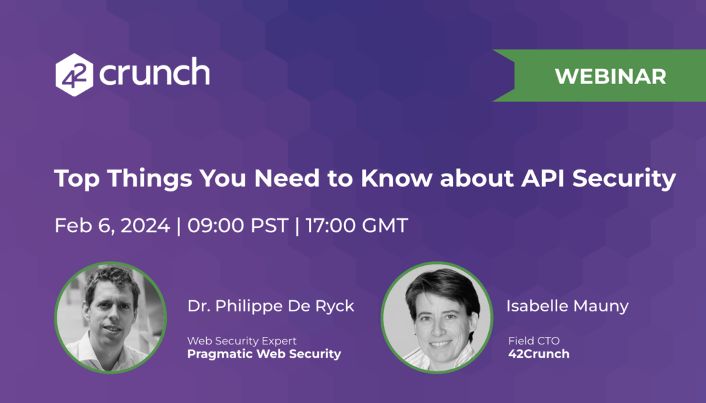42Crunch Webinars on API Security with industry experts