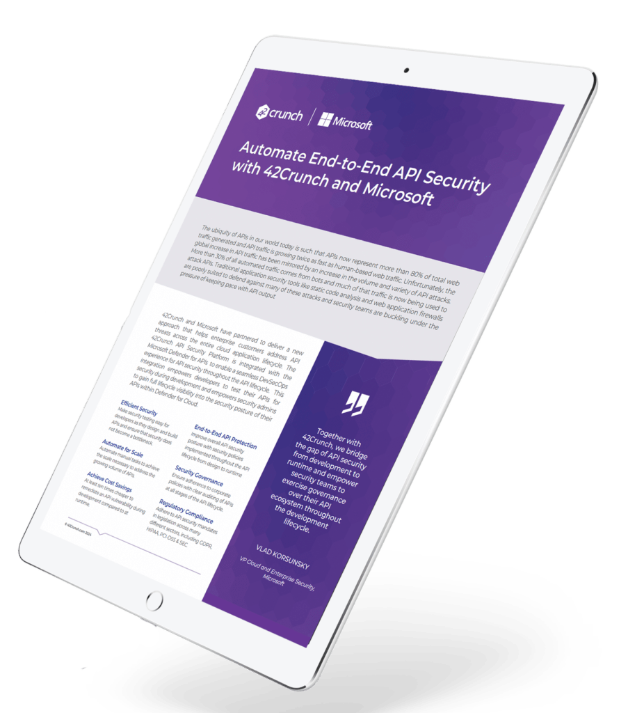 42Crunch And Microsoft Partner to Deliver End-to-End API Security